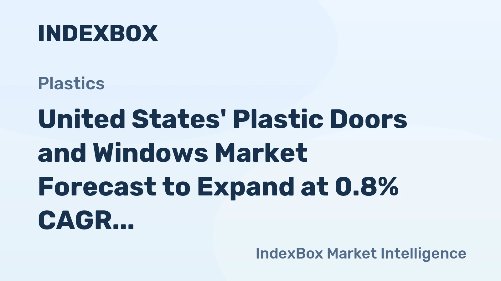 United States' Plastic Doors and Windows Market Forecast to Expand at 0.8% CAGR Through 2035