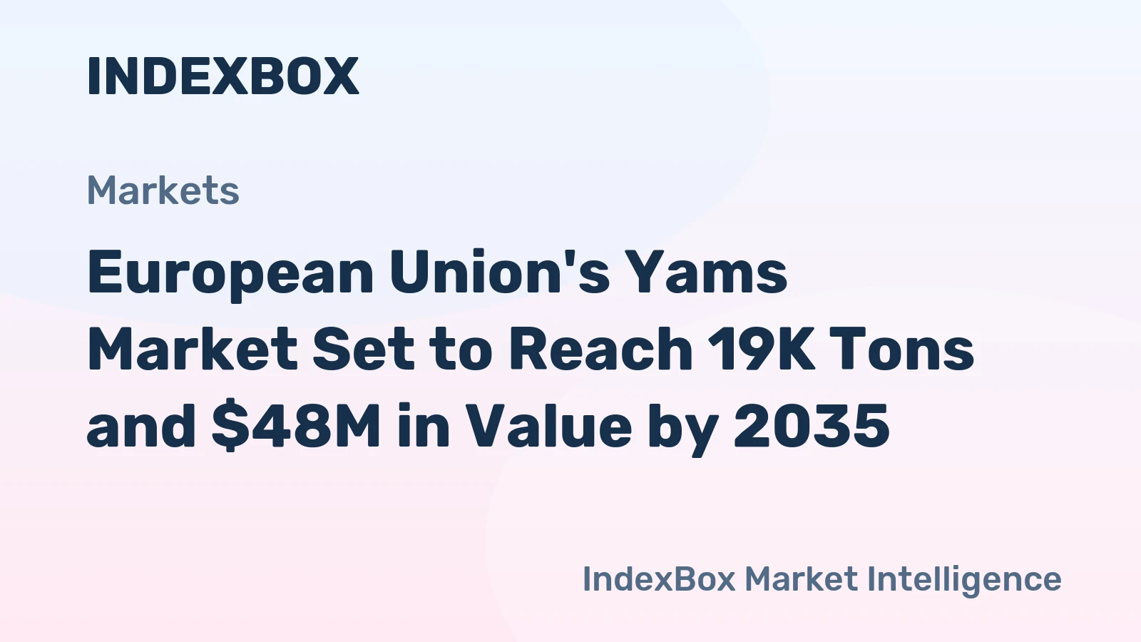 European Union's Yams Market Set to Reach 19K Tons and $48M in Value by 2035