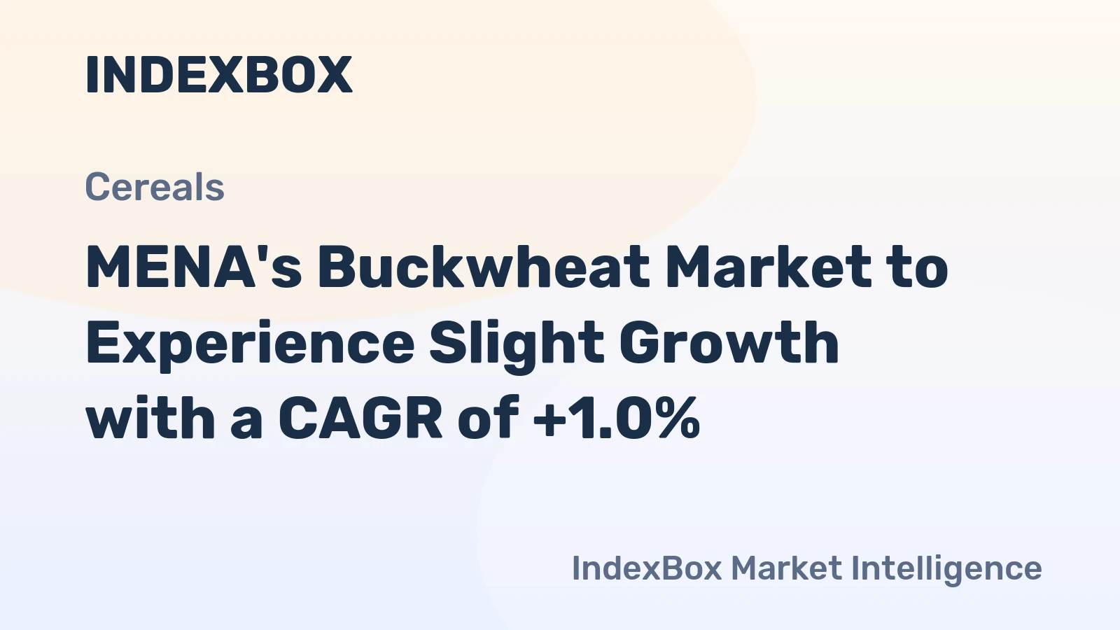 MENA's Buckwheat Market to Experience Slight Growth with a CAGR of +1.0%