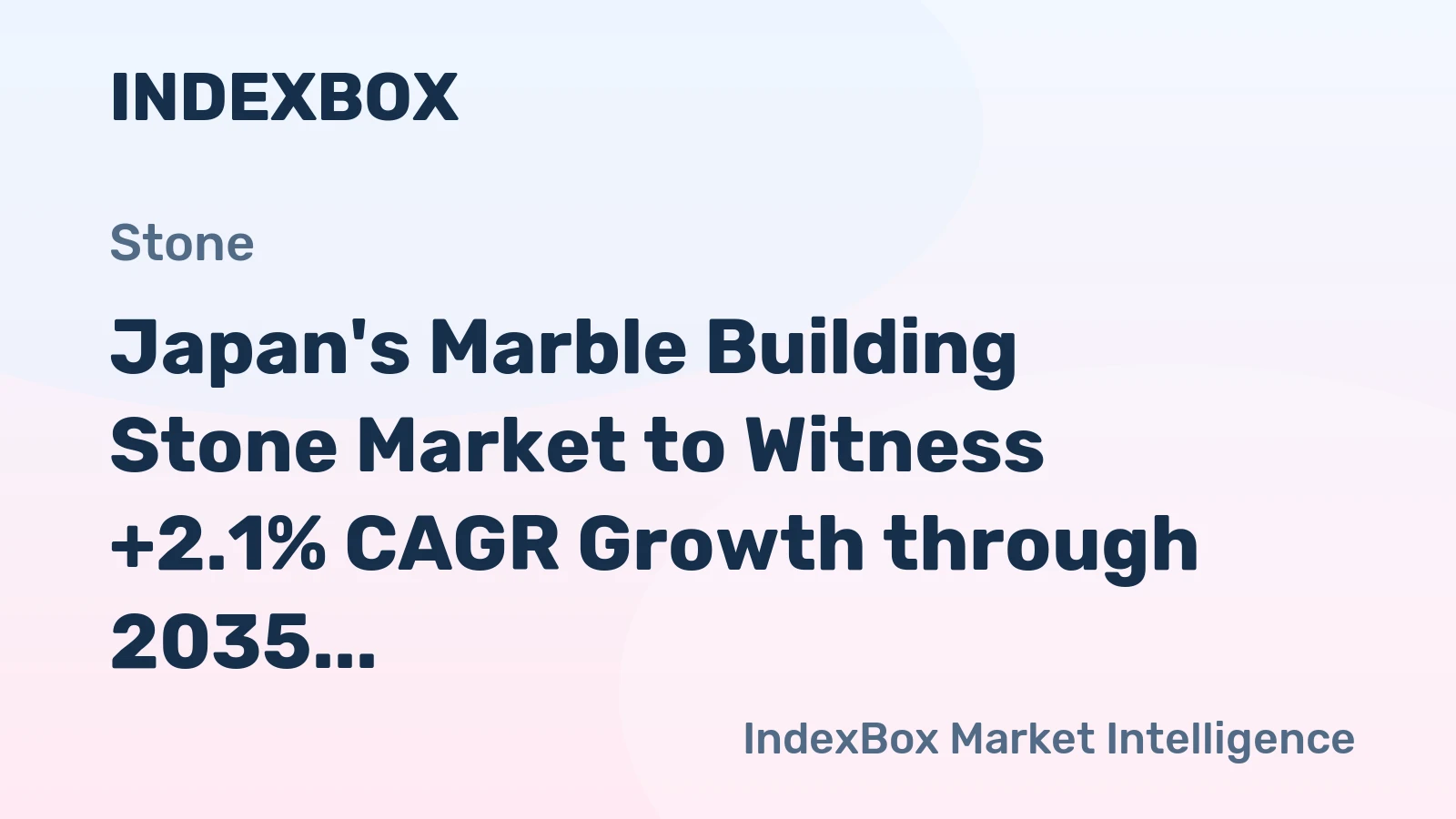 Japan's Marble Building Stone Market to Witness +2.1% CAGR Growth through 2035