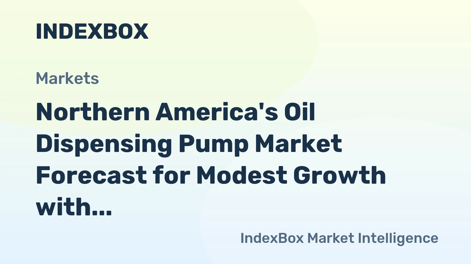 Northern America's Oil Dispensing Pump Market Forecast for Modest Growth with +0.5% CAGR