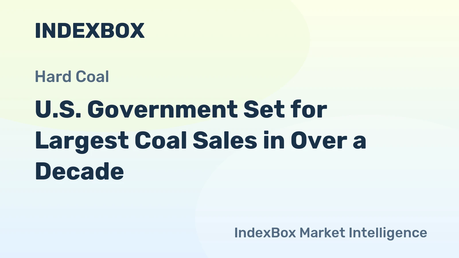 U.S. Government Set for Largest Coal Sales in Over a Decade