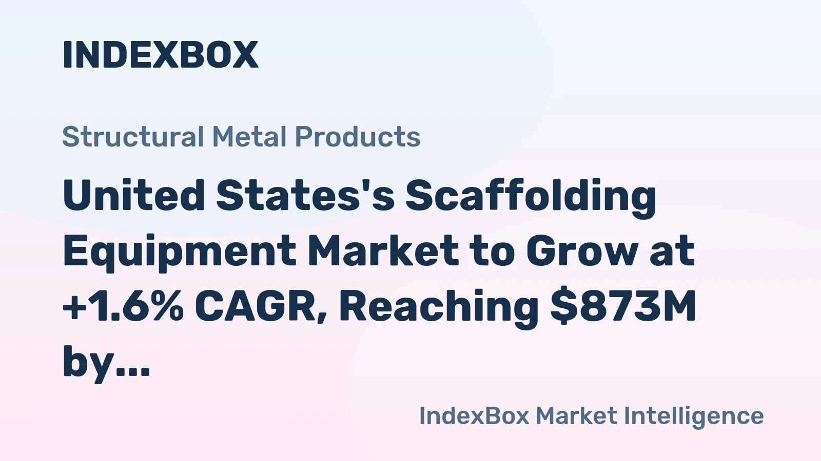 United States's Scaffolding Equipment Market to Grow at +1.6% CAGR, Reaching $873M by 2035
