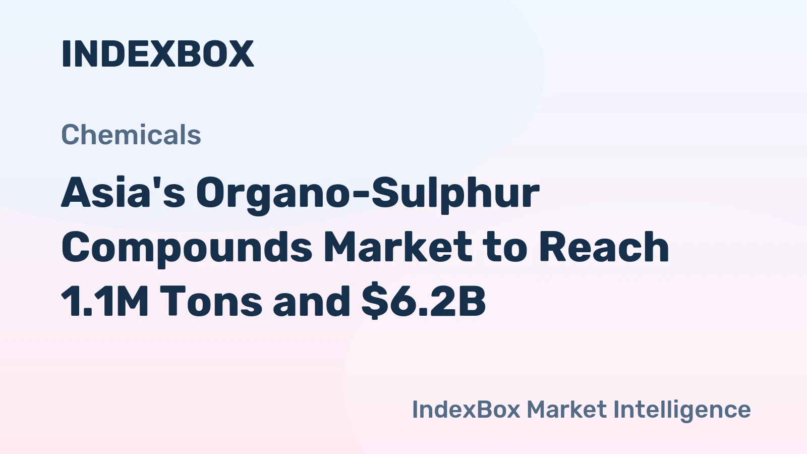 Asia's Organo-Sulphur Compounds Market to Reach 1.1M Tons and $6.2B