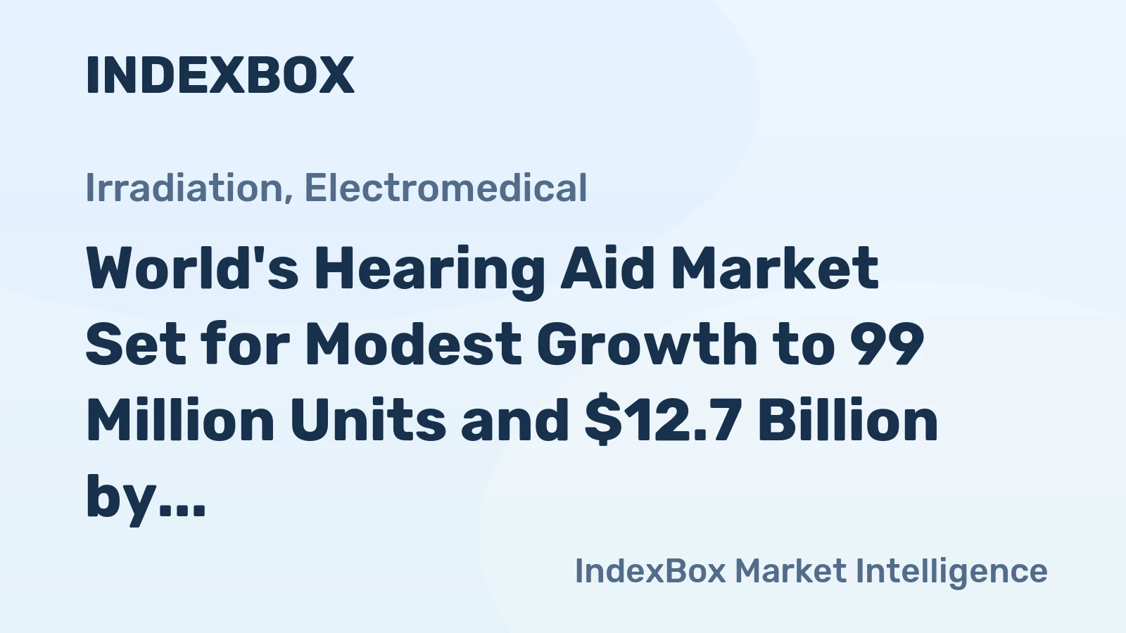 World's Hearing Aid Market Set for Modest Growth to 99 Million Units and $12.7 Billion by 2035