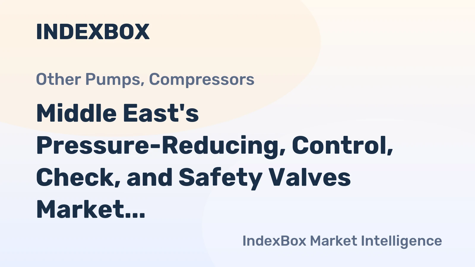 Middle East's Pressure-Reducing, Control, Check, and Safety Valves Market to Reach 61M Units and $1.5B by 2035