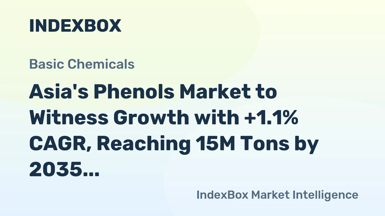 Asia's Phenols Market to Witness Growth with +1.1% CAGR, Reaching 15M Tons by 2035