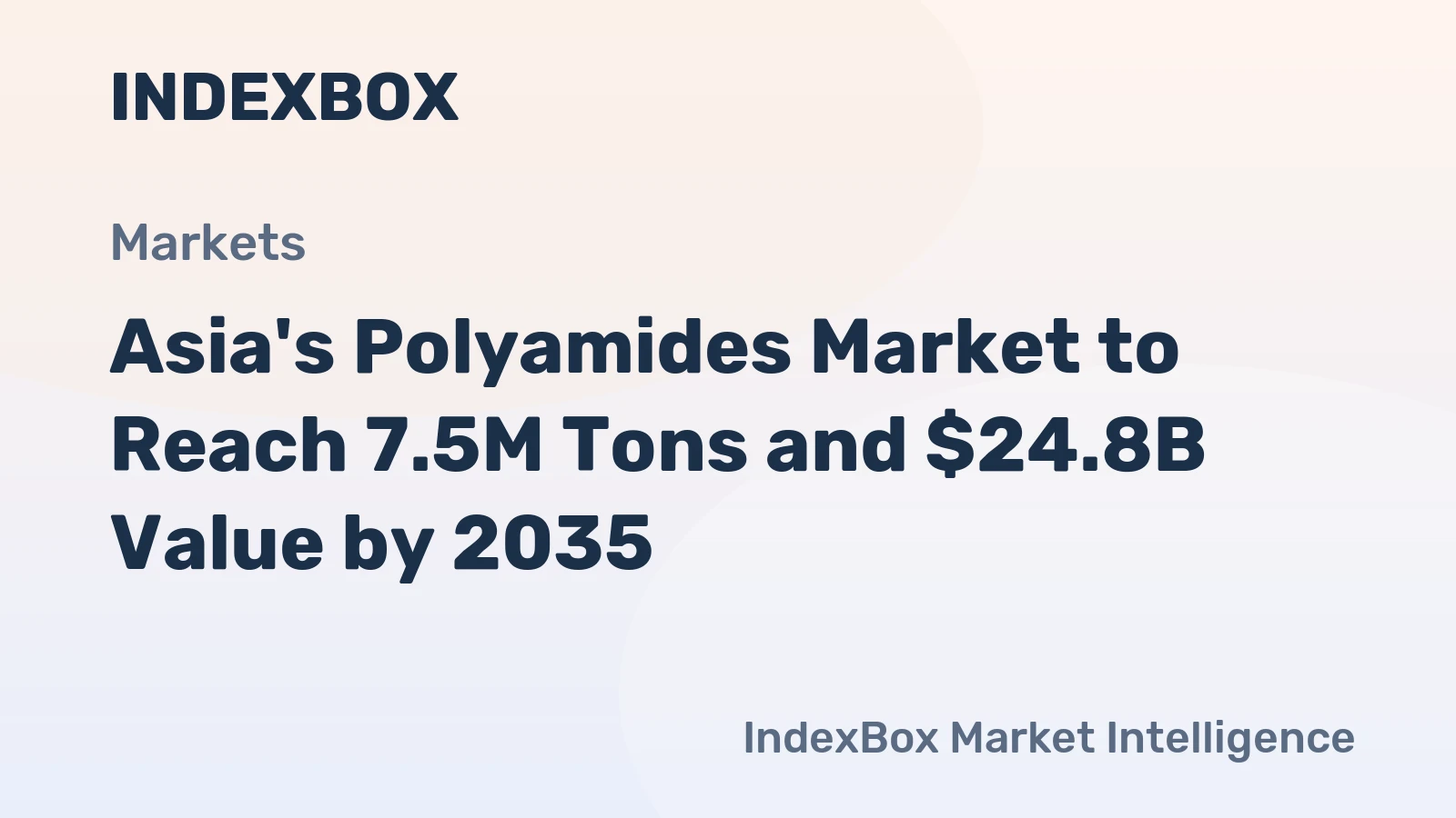 Asia's Polyamides Market to Reach 7.5M Tons and $24.8B Value by 2035