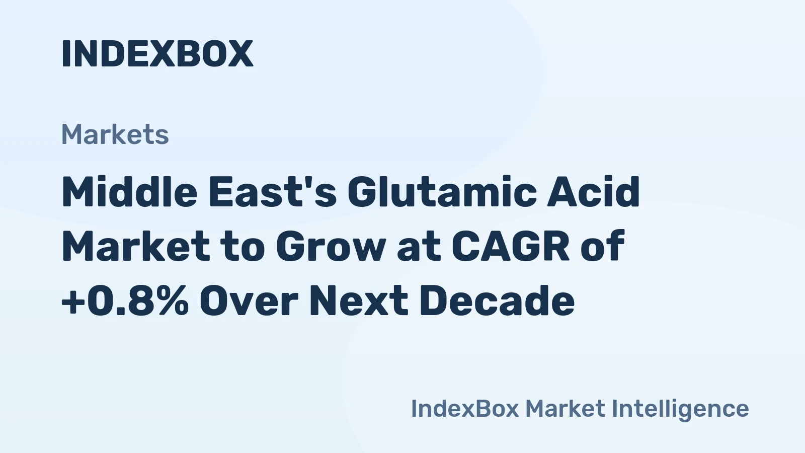 Middle East's Glutamic Acid Market to Grow at CAGR of +0.8% Over Next Decade