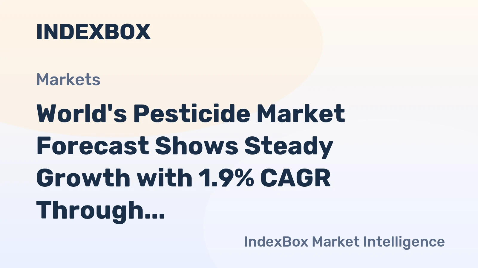 World's Pesticide Market Forecast Shows Steady Growth with 1.9% CAGR Through 2035