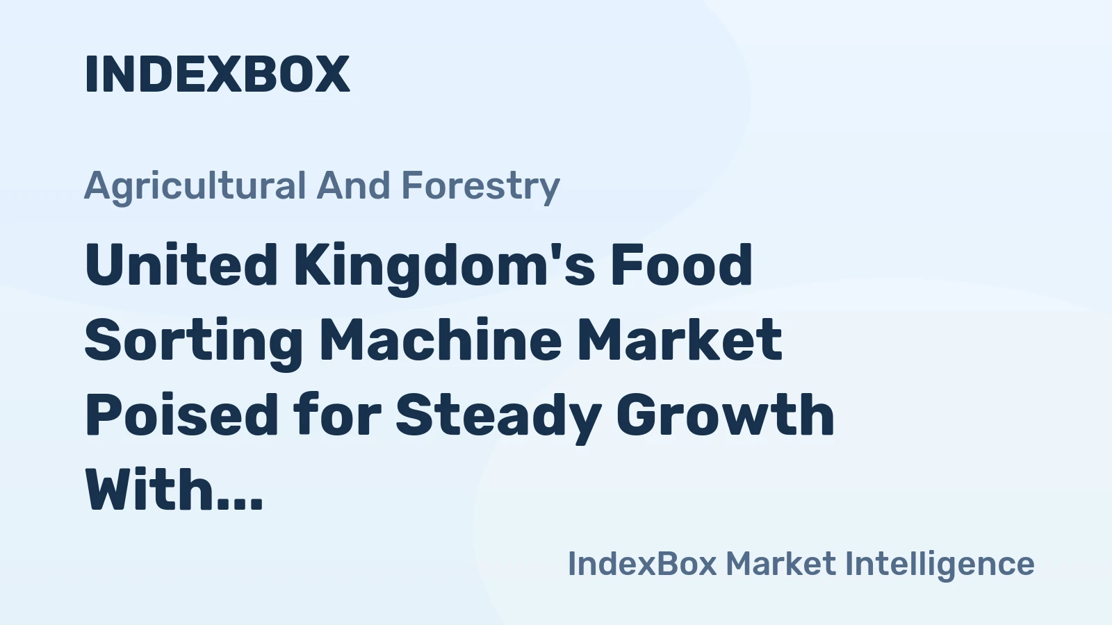 United Kingdom's Food Sorting Machine Market Poised for Steady Growth With 5.5% CAGR in Value