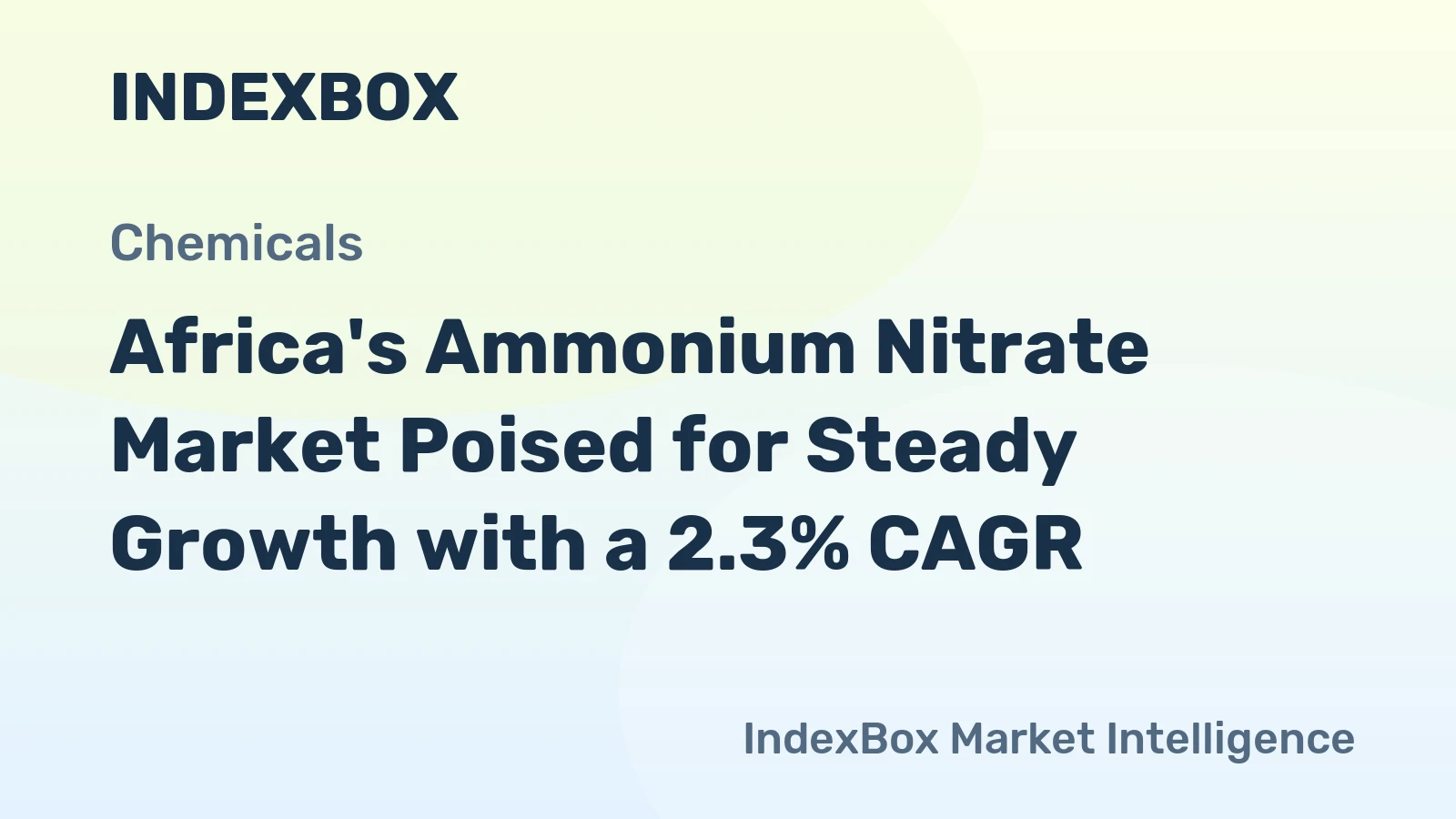 Africa's Ammonium Nitrate Market Poised for Steady Growth with a 2.3% CAGR