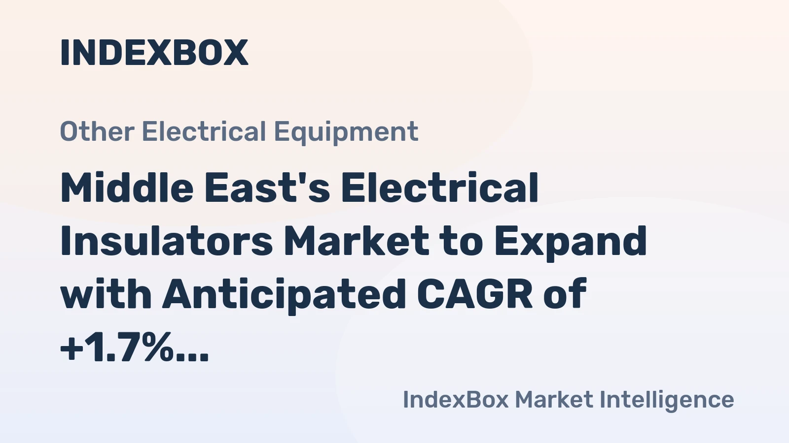 Middle East's Electrical Insulators Market to Expand with Anticipated CAGR of +1.7% through 2035