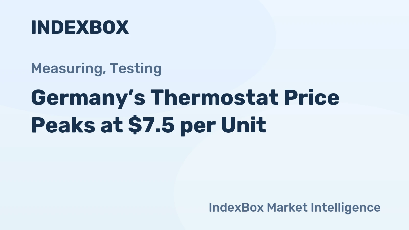 Germany’s Thermostat Price Peaks at $7.5 per Unit