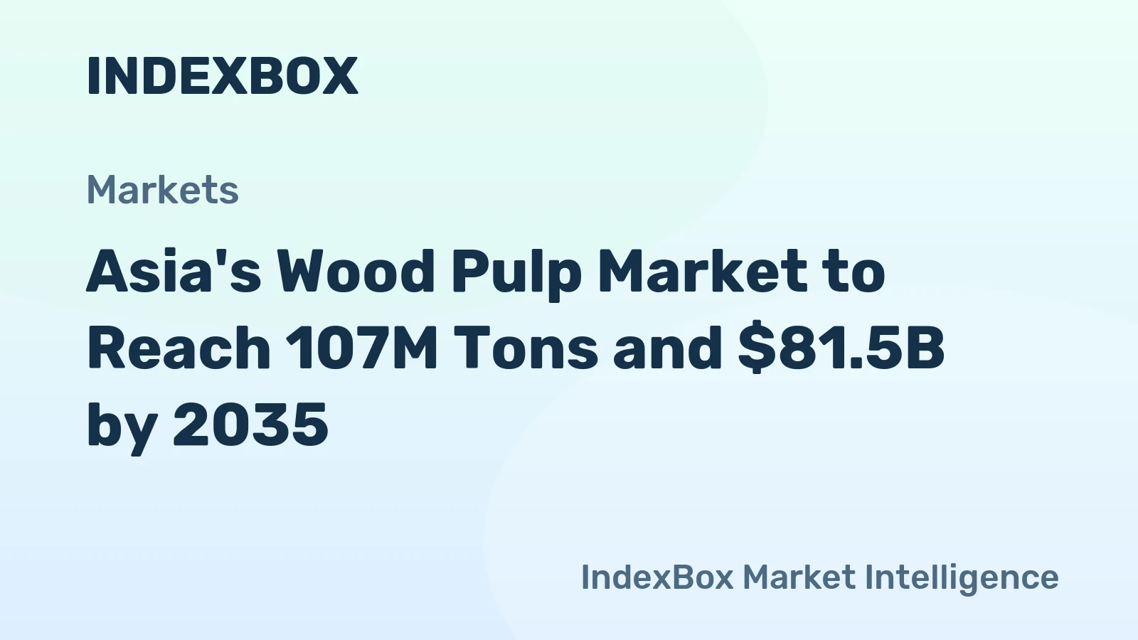 Asia's Wood Pulp Market to Reach 107M Tons and $81.5B by 2035