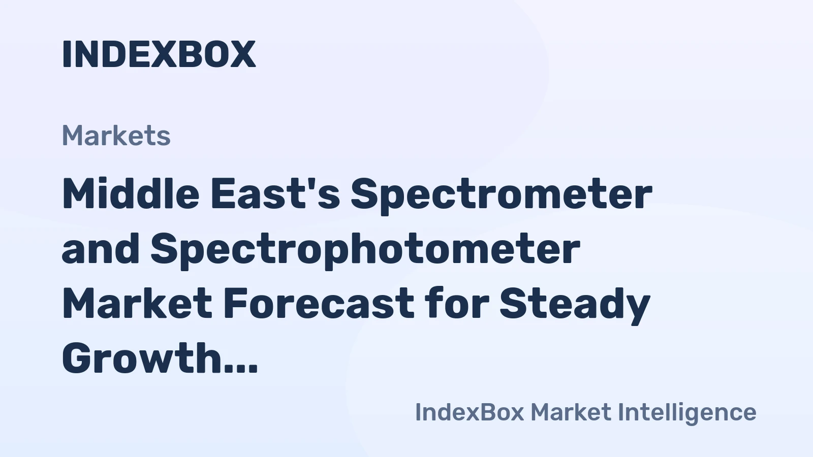 Middle East's Spectrometer and Spectrophotometer Market Forecast for Steady Growth with a 1.7% CAGR