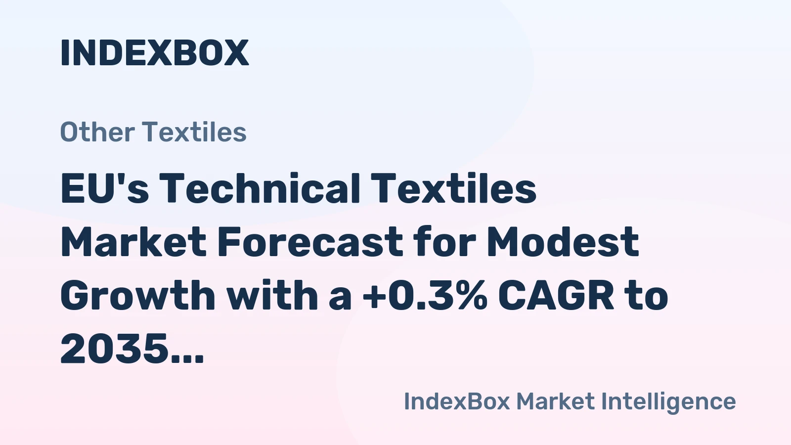 EU's Technical Textiles Market Forecast for Modest Growth with a +0.3% CAGR to 2035