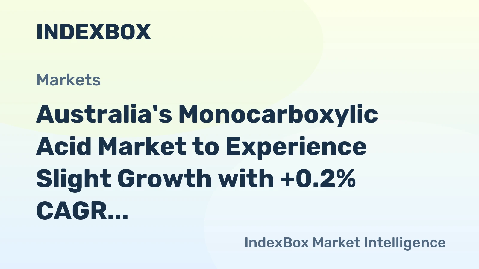 Australia's Monocarboxylic Acid Market to Experience Slight Growth with +0.2% CAGR