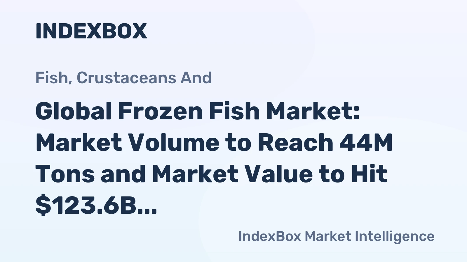 Global Frozen Fish Market: Market Volume to Reach 44M Tons and Market Value to Hit $123.6B by 2035