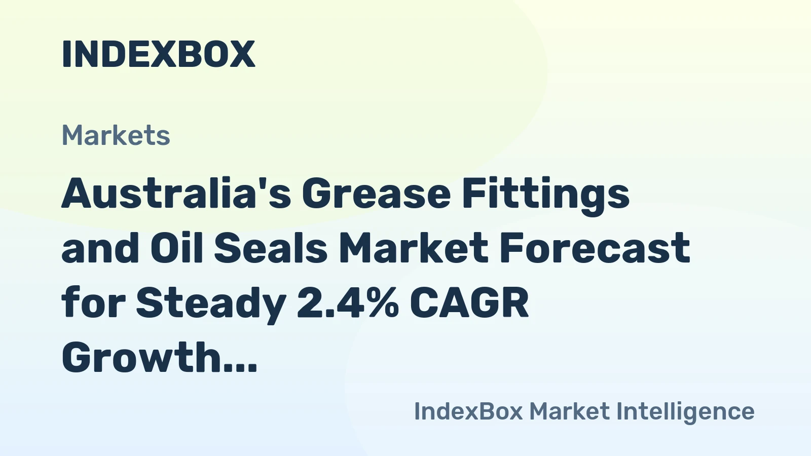 Australia's Grease Fittings and Oil Seals Market Forecast for Steady 2.4% CAGR Growth Through 2035