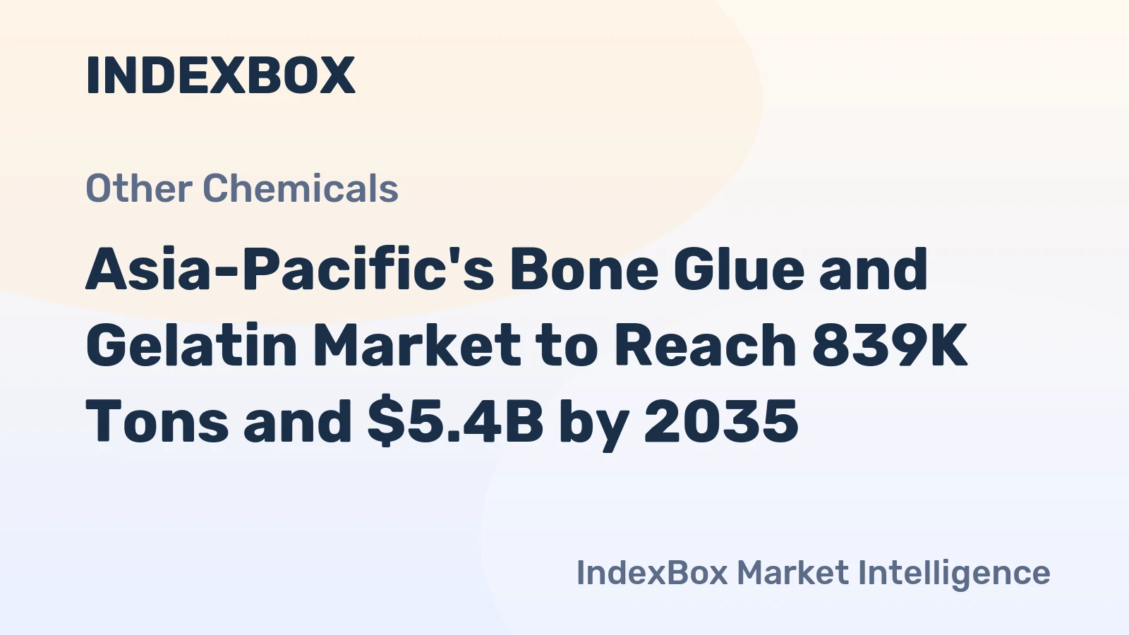 Asia-Pacific's Bone Glue and Gelatin Market to Reach 839K Tons and $5.4B by 2035