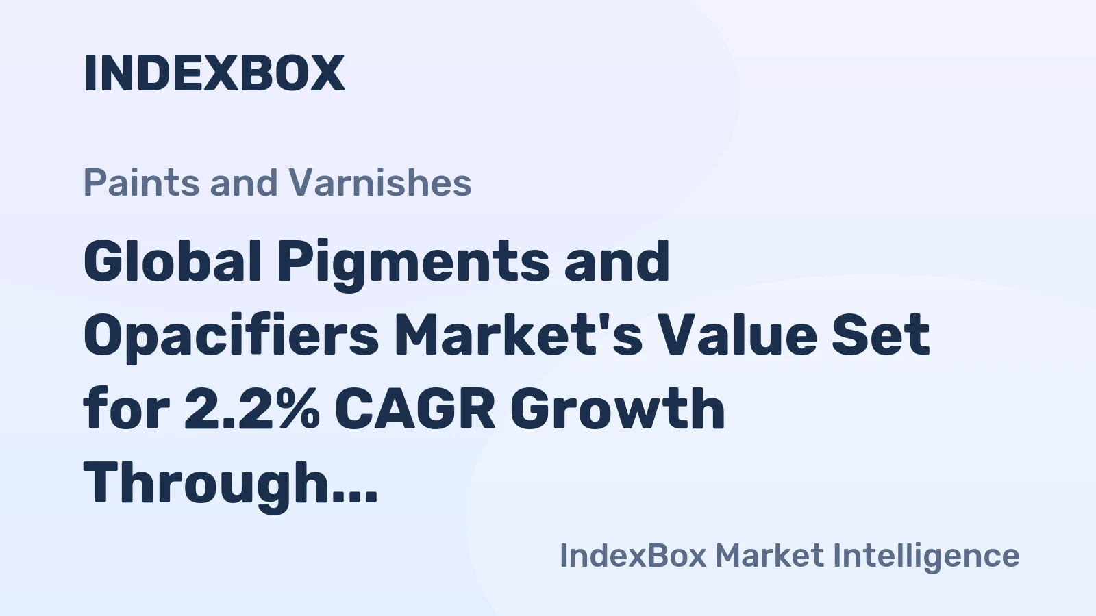 Global Pigments and Opacifiers Market's Value Set for 2.2% CAGR Growth Through 2035
