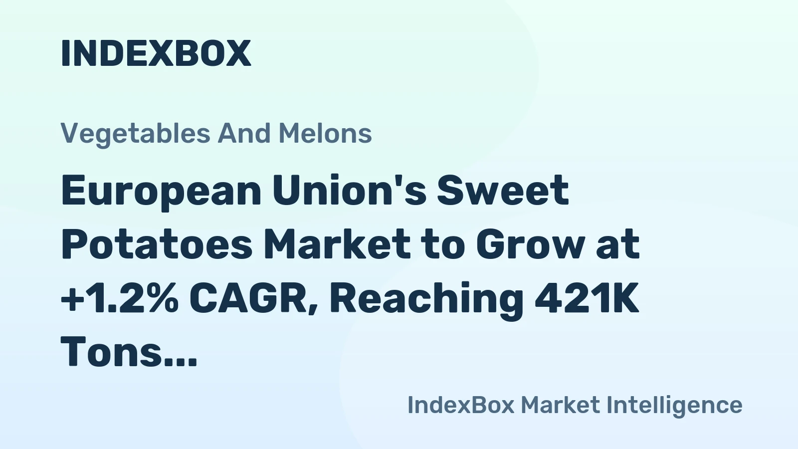 European Union's Sweet Potatoes Market to Grow at +1.2% CAGR, Reaching 421K Tons by 2035