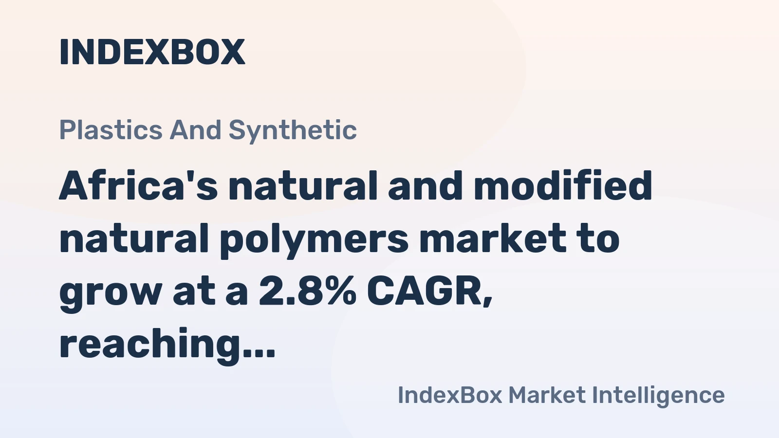 Africa's natural and modified natural polymers market to grow at a 2.8% CAGR, reaching 1.3M tons by 2035, driven by sustained demand.