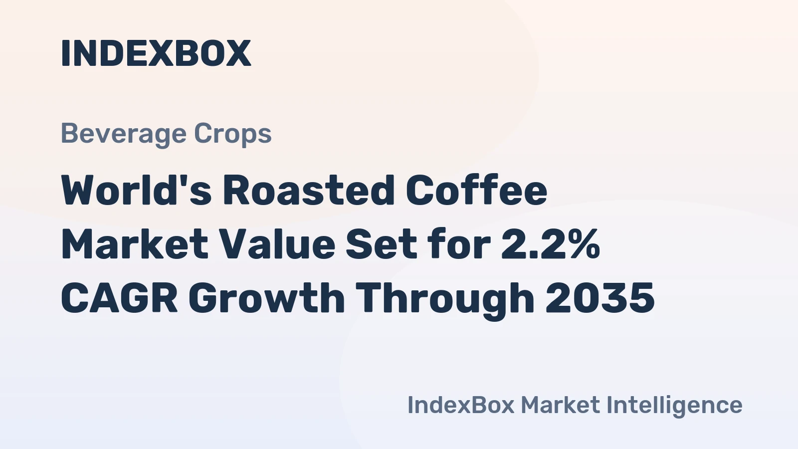 World's Roasted Coffee Market Value Set for 2.2% CAGR Growth Through 2035