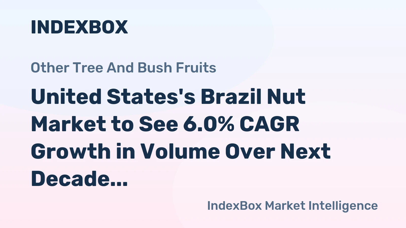 United States's Brazil Nut Market to See 6.0% CAGR Growth in Volume Over Next Decade