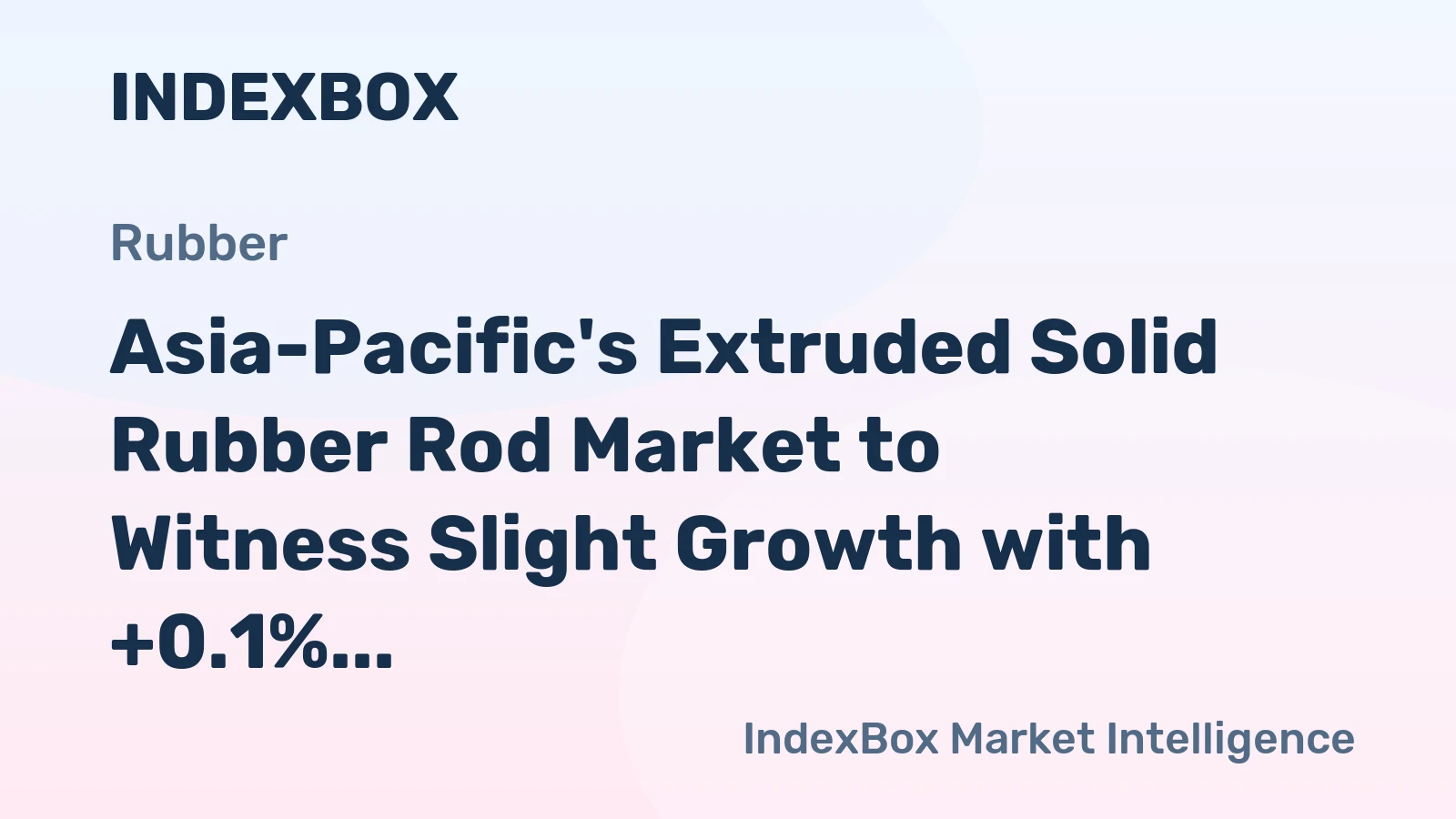 Asia-Pacific's Extruded Solid Rubber Rod Market to Witness Slight Growth with +0.1% CAGR