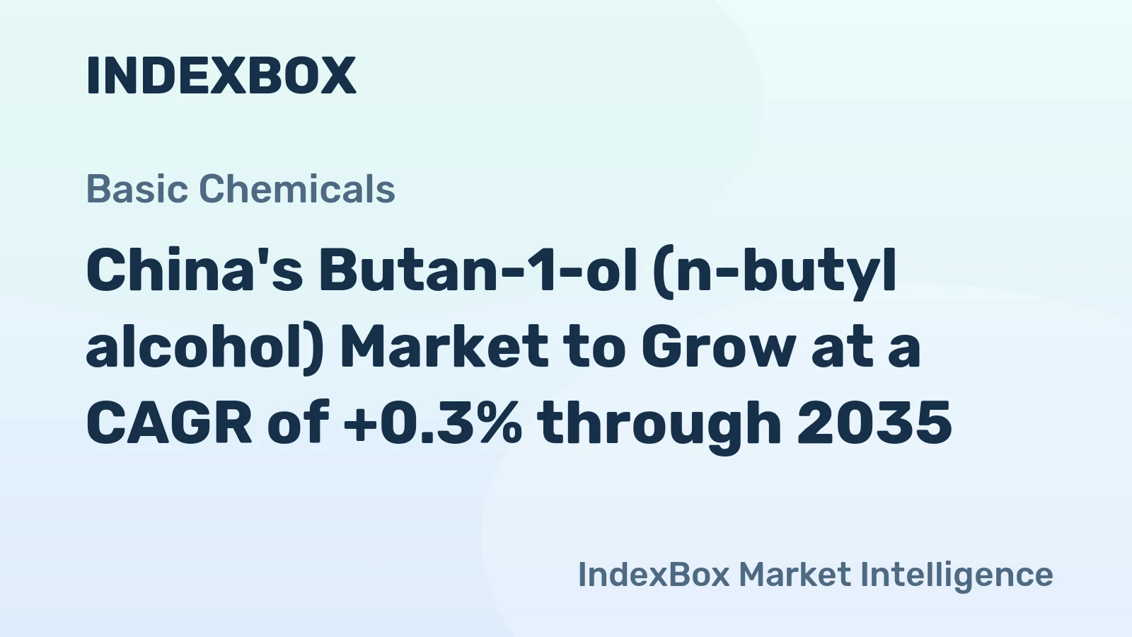 China's Butan-1-ol (n-butyl alcohol) Market to Grow at a CAGR of +0.3% through 2035