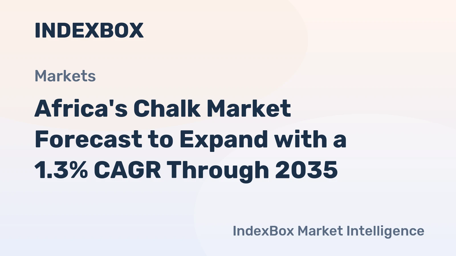 Africa's Chalk Market Forecast to Expand with a 1.3% CAGR Through 2035
