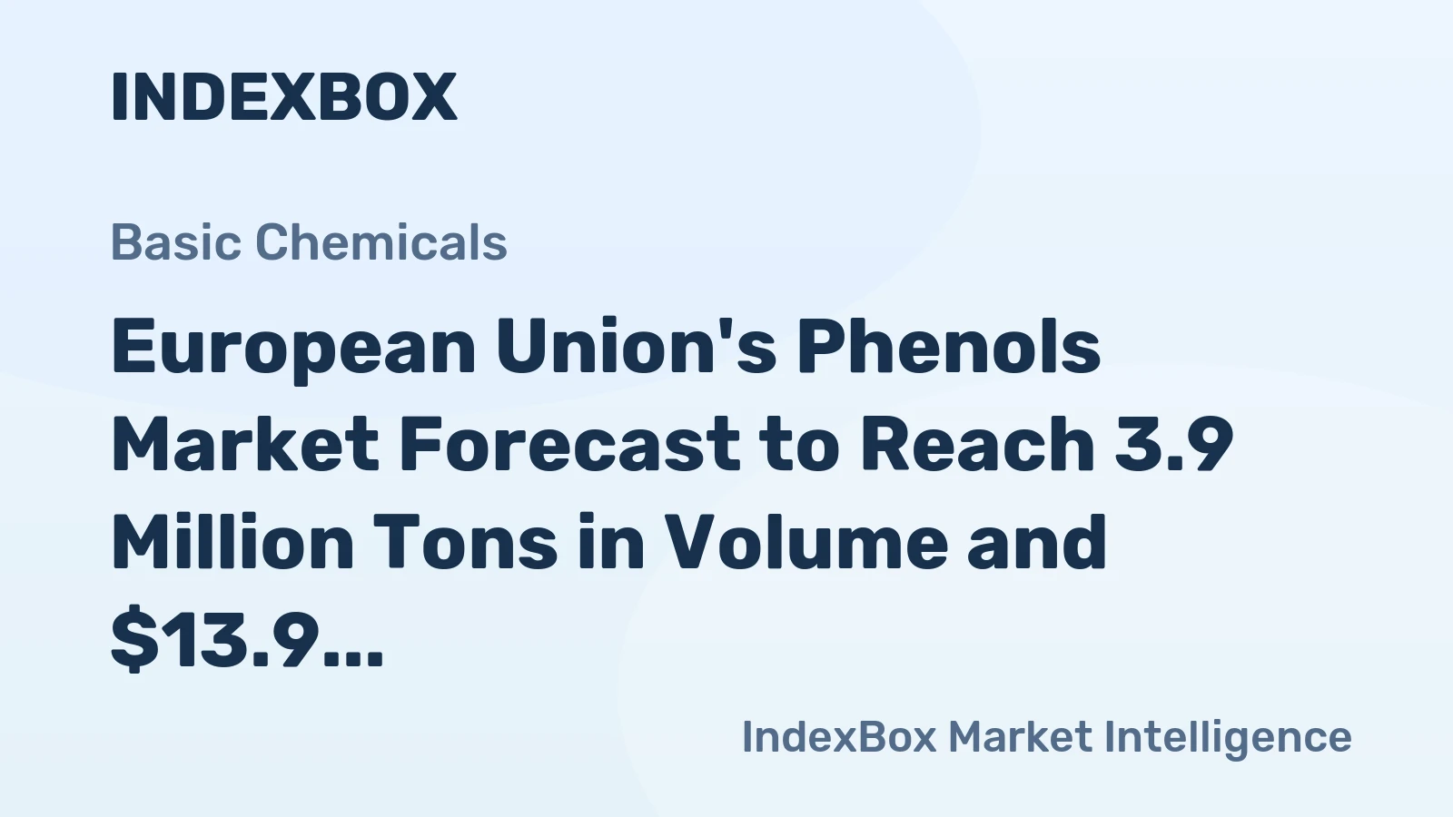 European Union's Phenols Market Forecast to Reach 3.9 Million Tons in Volume and $13.9 Billion in Value by 2035