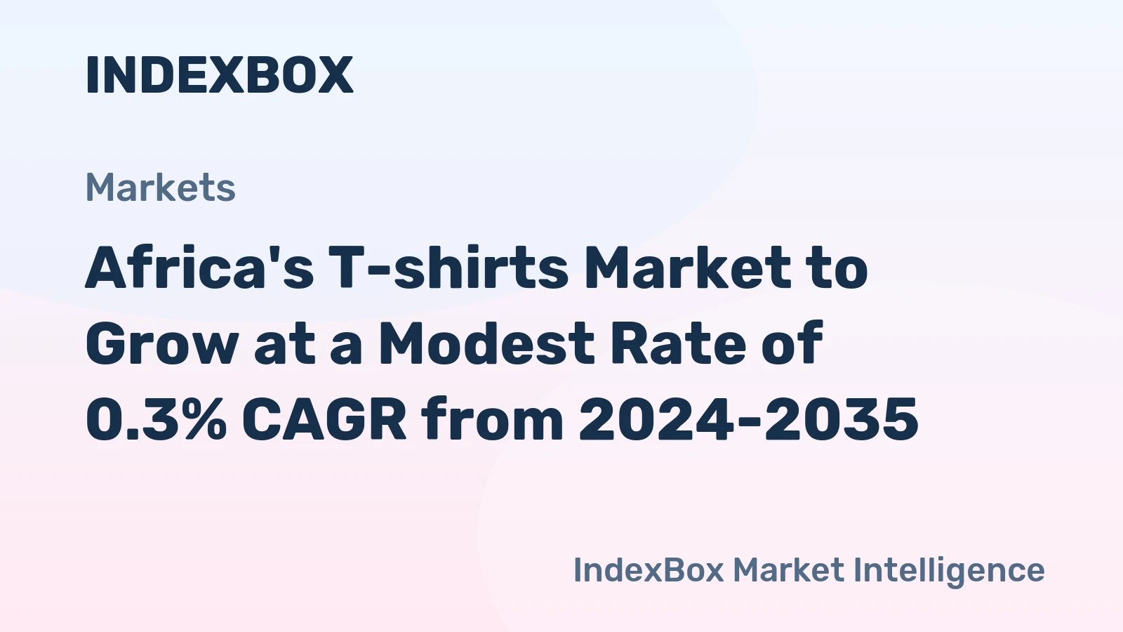 Africa's T-shirts Market to Grow at a Modest Rate of 0.3% CAGR from 2024-2035