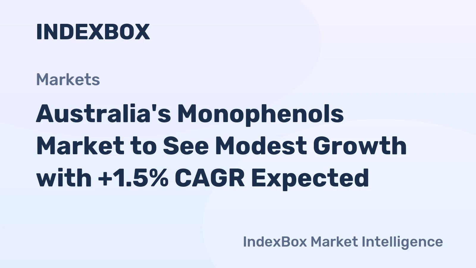 Australia's Monophenols Market to See Modest Growth with +1.5% CAGR Expected