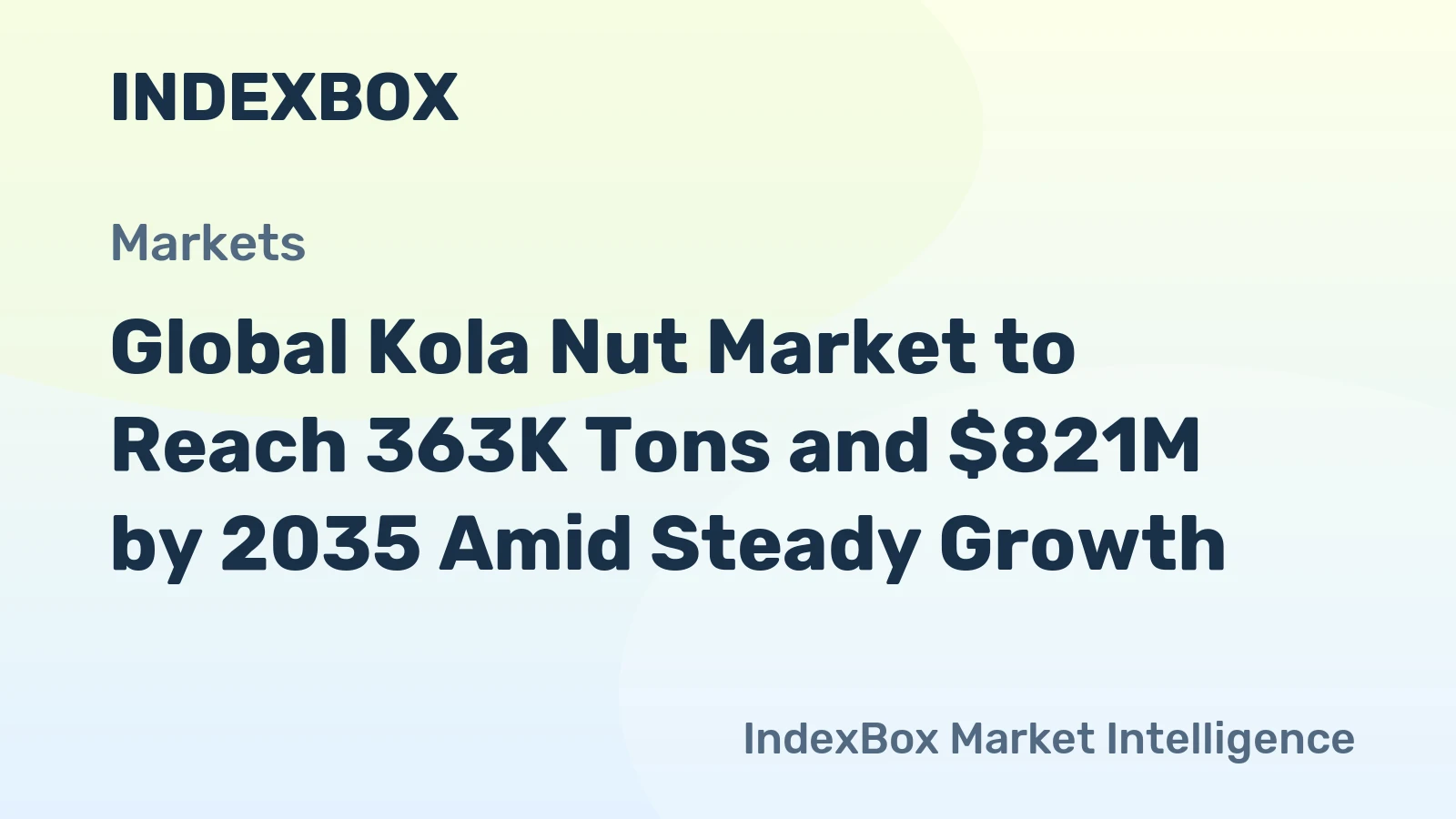 Global Kola Nut Market to Reach 363K Tons and $821M by 2035 Amid Steady Growth