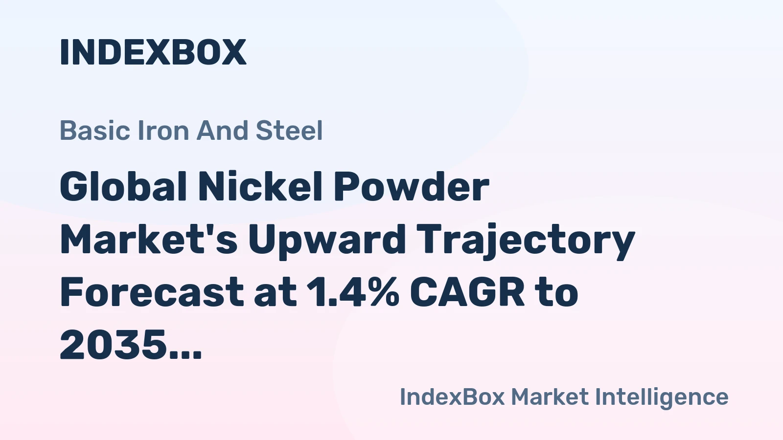 Global Nickel Powder Market's Upward Trajectory Forecast at 1.4% CAGR to 2035