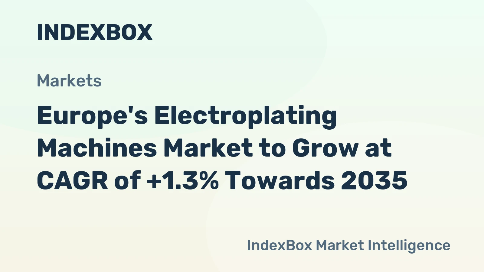Europe's Electroplating Machines Market to Grow at CAGR of +1.3% Towards 2035