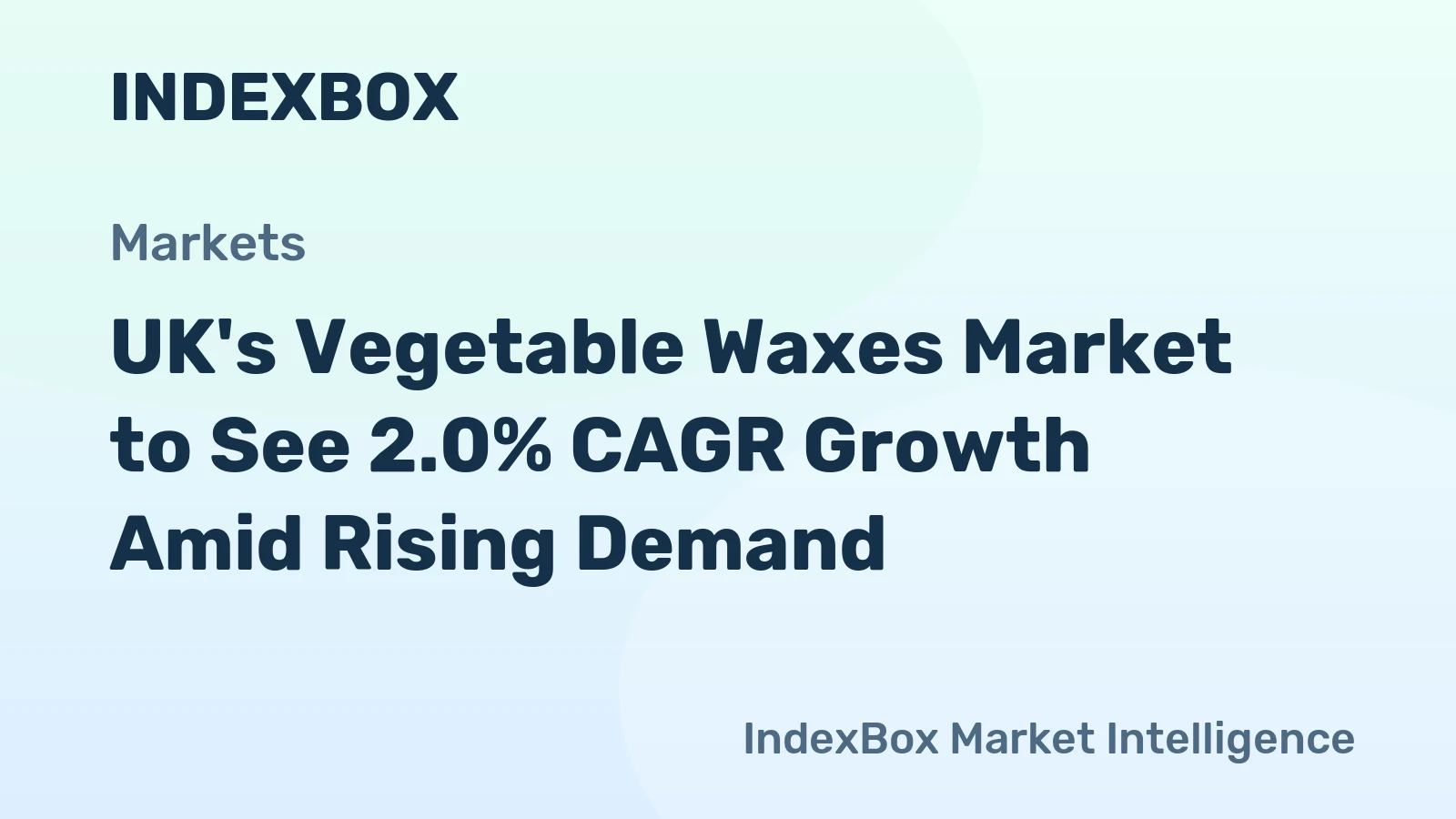 UK's Vegetable Waxes Market to See 2.0% CAGR Growth Amid Rising Demand