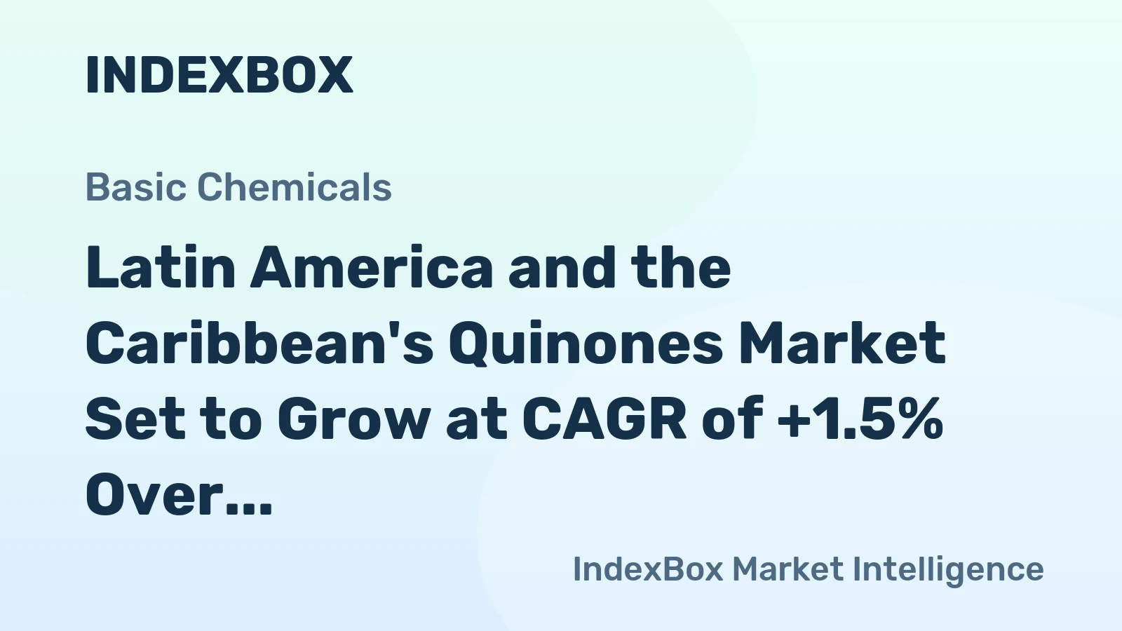 Latin America and the Caribbean's Quinones Market Set to Grow at CAGR of +1.5% Over Next Decade