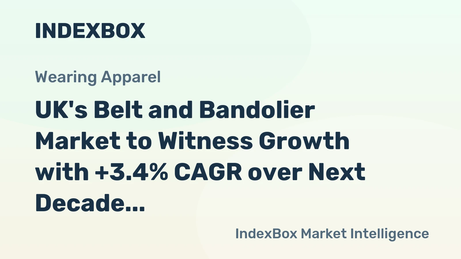 UK's Belt and Bandolier Market to Witness Growth with +3.4% CAGR over Next Decade