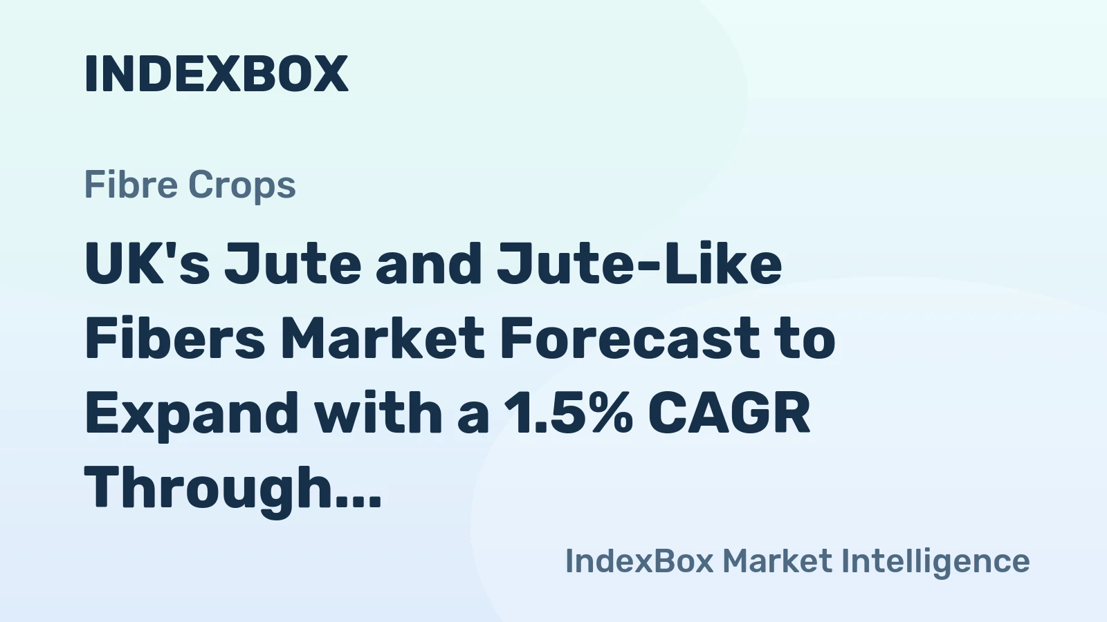 UK's Jute and Jute-Like Fibers Market Forecast to Expand with a 1.5% CAGR Through 2035