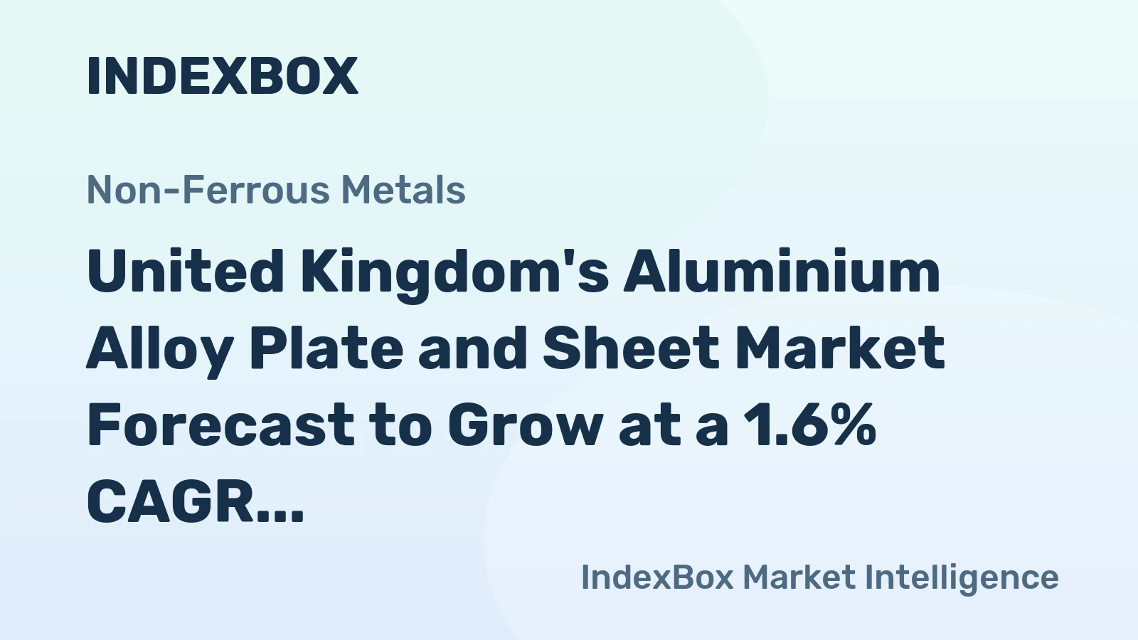 United Kingdom's Aluminium Alloy Plate and Sheet Market Forecast to Grow at a 1.6% CAGR Through 2035