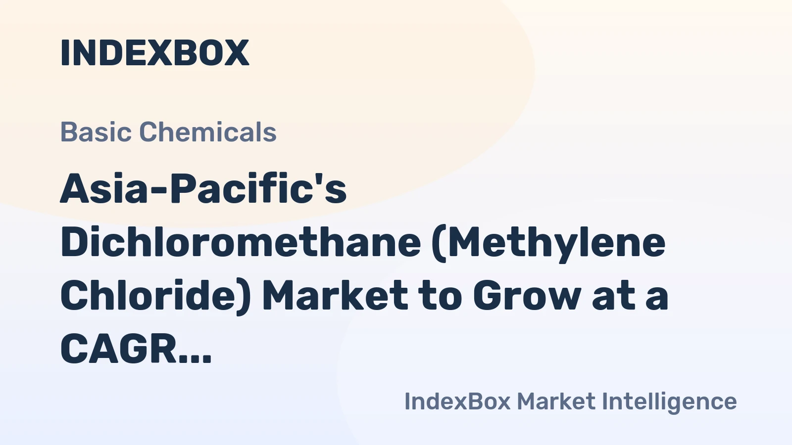 Asia-Pacific's Dichloromethane (Methylene Chloride) Market to Grow at a CAGR of +0.4% from 2024 to 2035, Reaching 565K Tons