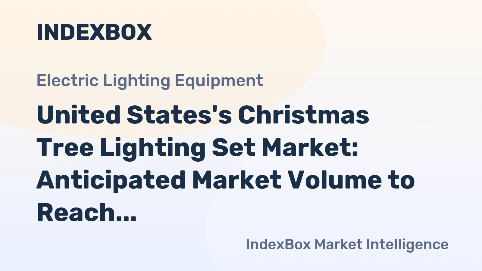 United States's Christmas Tree Lighting Set Market: Anticipated Market Volume to Reach 116M Units and Market Value to Hit $419M by 2035
