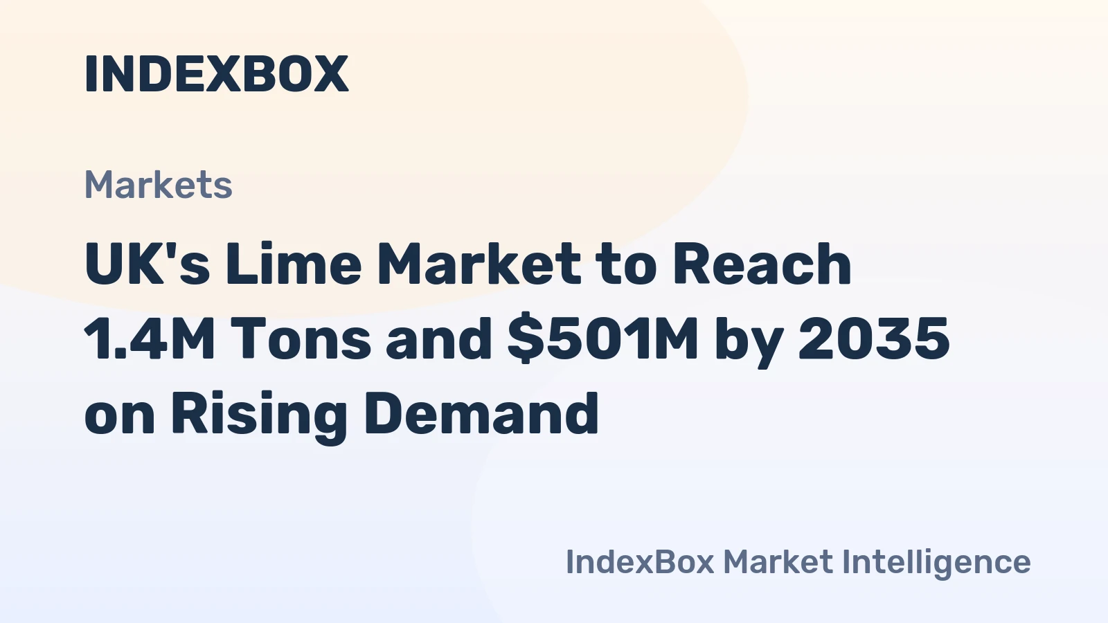 UK's Lime Market to Reach 1.4M Tons and $501M by 2035 on Rising Demand