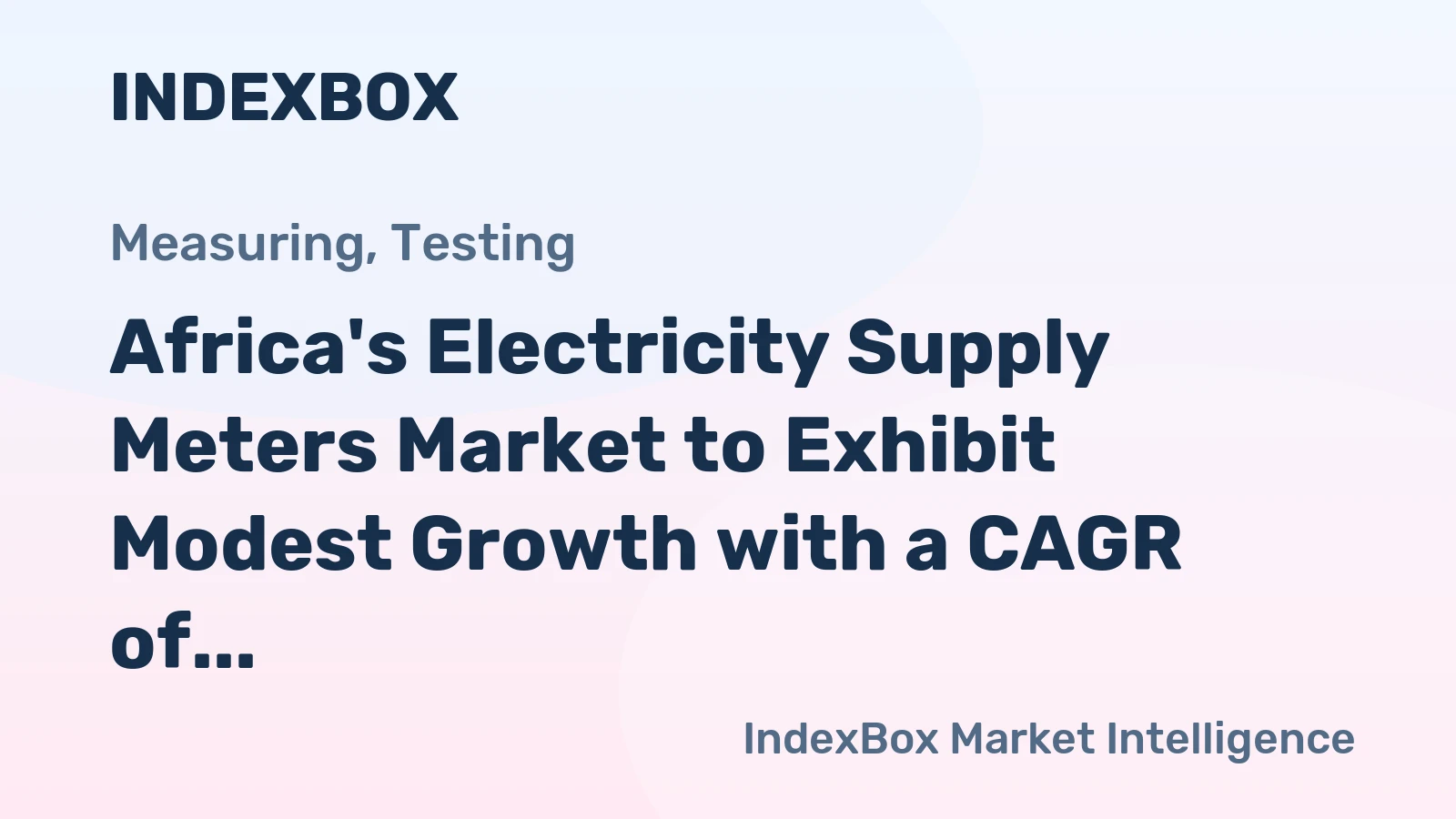 Africa's Electricity Supply Meters Market to Exhibit Modest Growth with a CAGR of +0.7% from 2024 to 2035