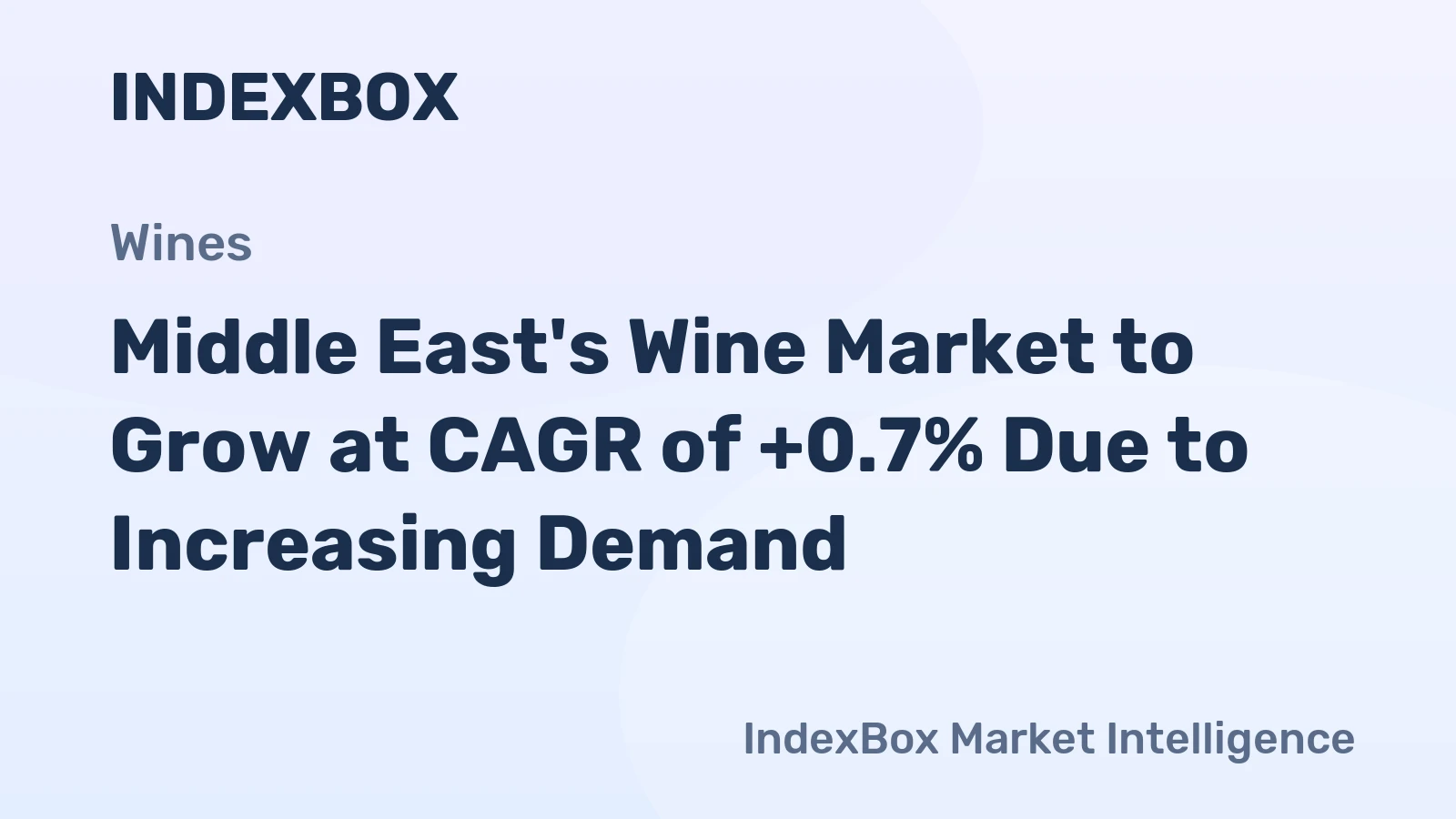 Middle East's Wine Market to Grow at CAGR of +0.7% Due to Increasing Demand