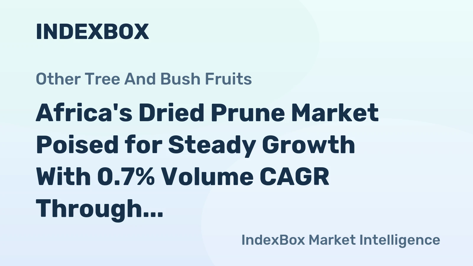 Africa's Dried Prune Market Poised for Steady Growth With 0.7% Volume CAGR Through 2035